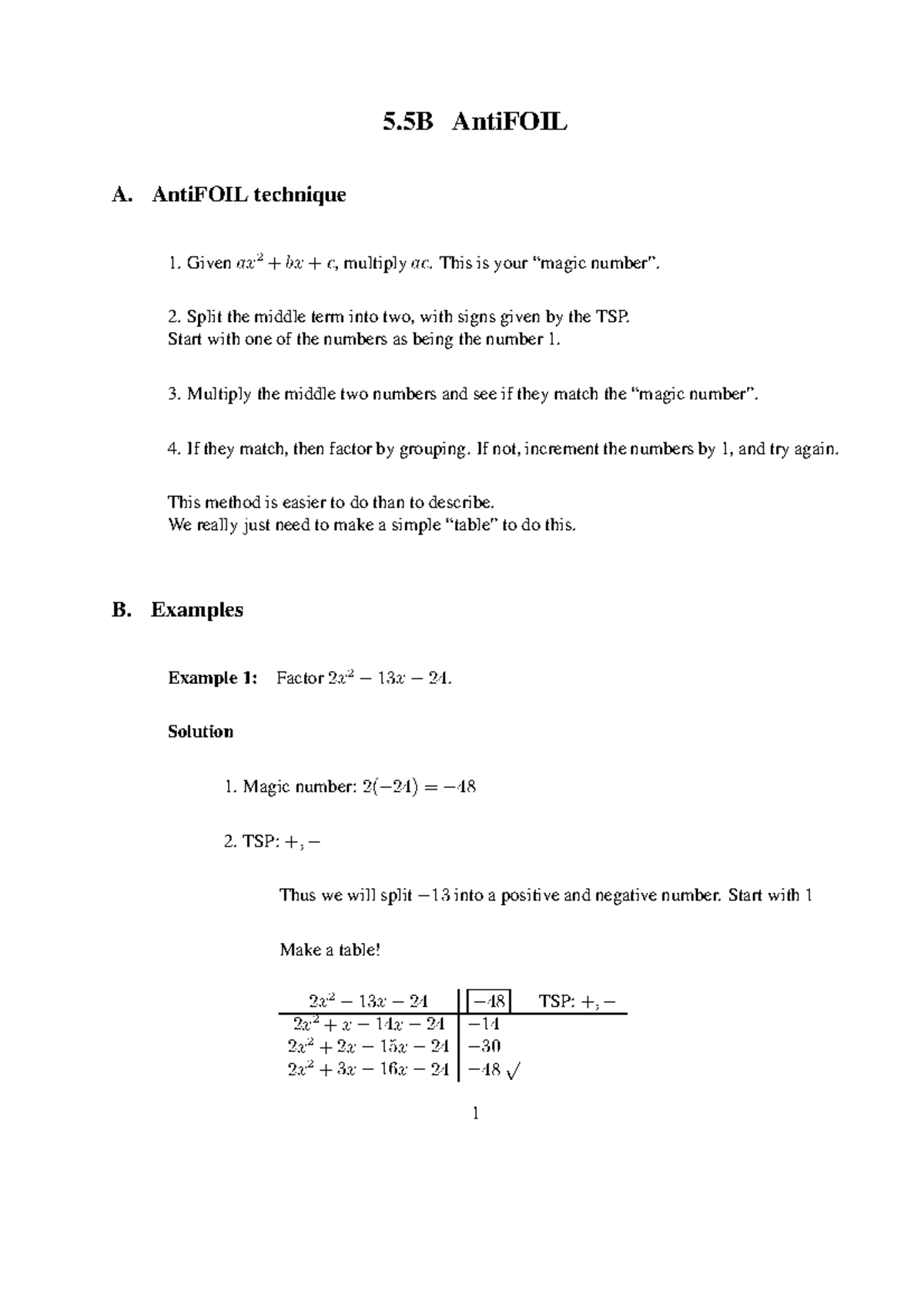 5.5B Anti FOIL - Explained - 5 AntiFOIL A. AntiFOIL technique Given ...