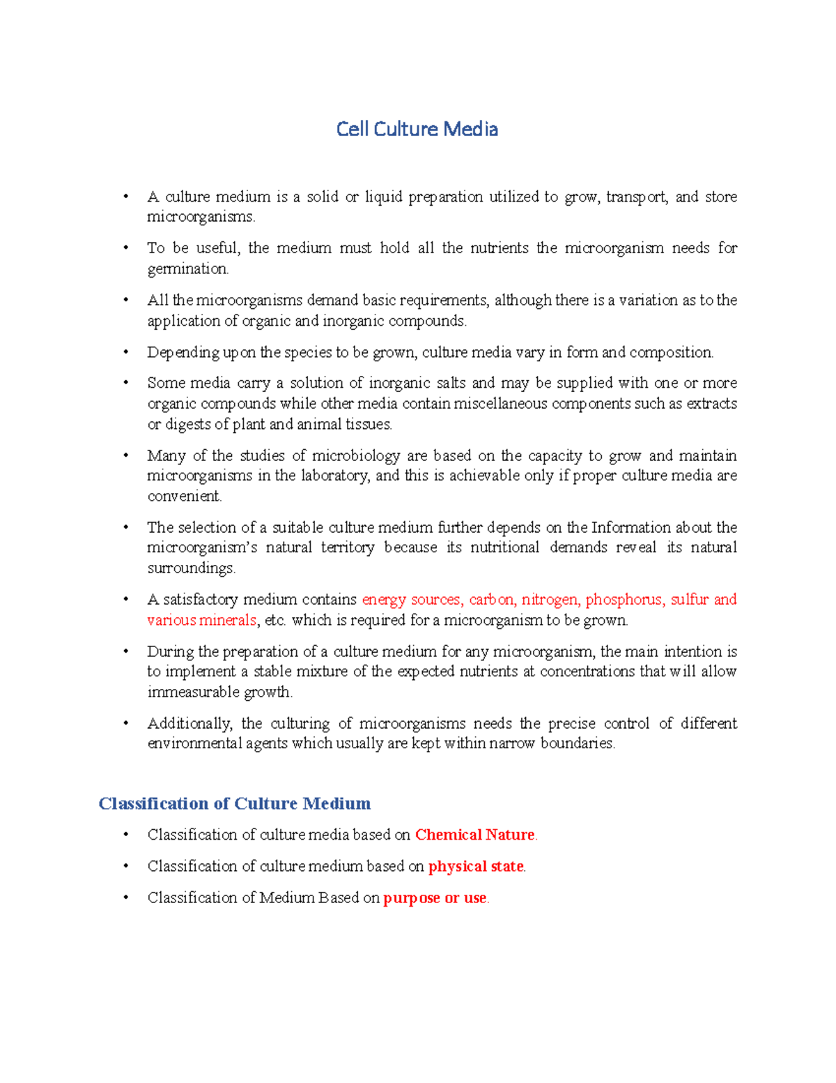 Unlocking Cell Culture Media Types, Composition, and Applications ...