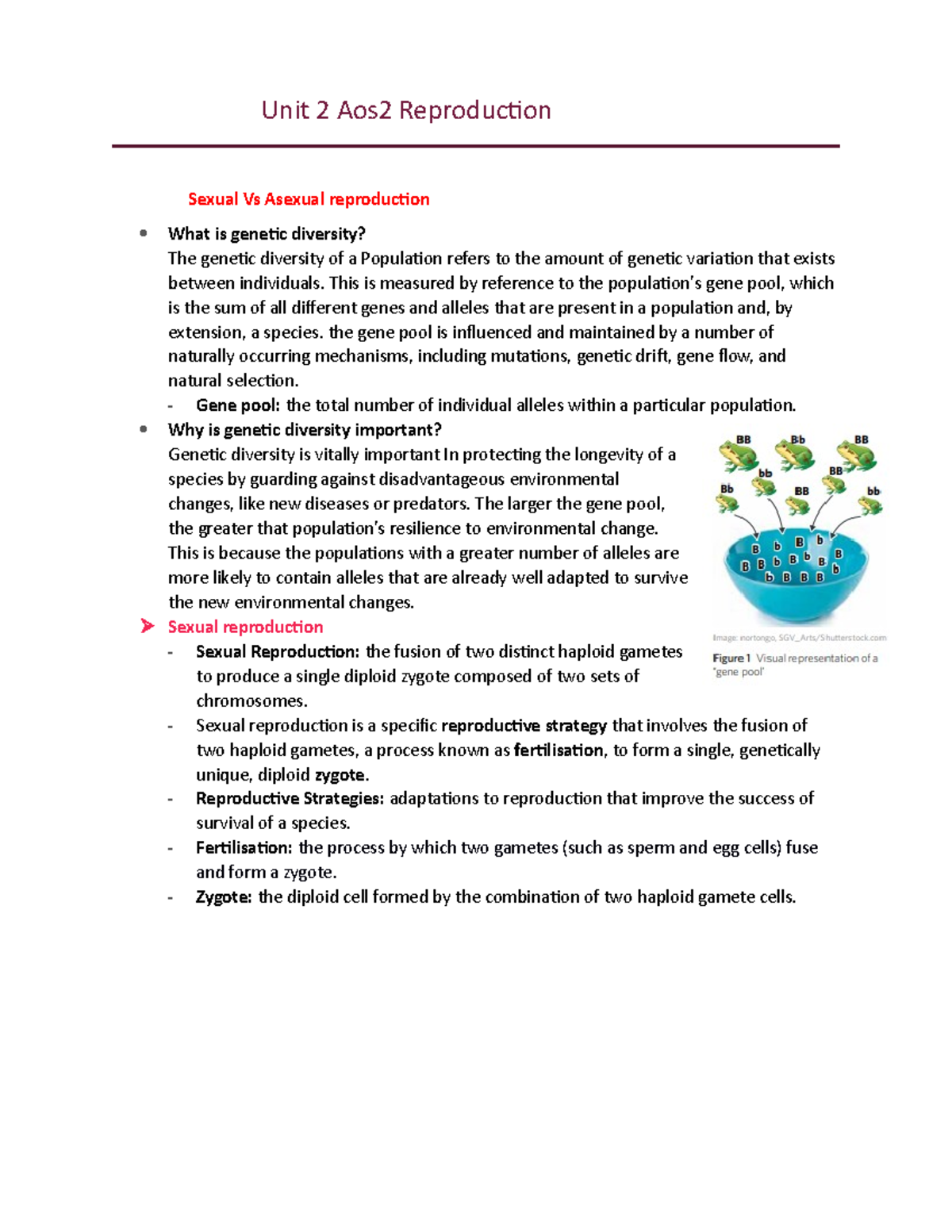 Unit 2 Aos2 Reproduction - Unit 2 Aos2 Reproduction Sexual Vs Asexual ...