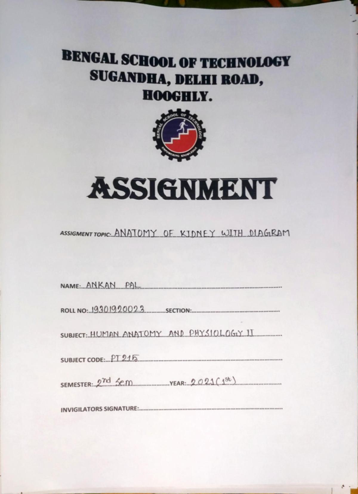 Human Anatomy AND Physiology , Ankan PAL B- Pharm - Epidemiology and ...