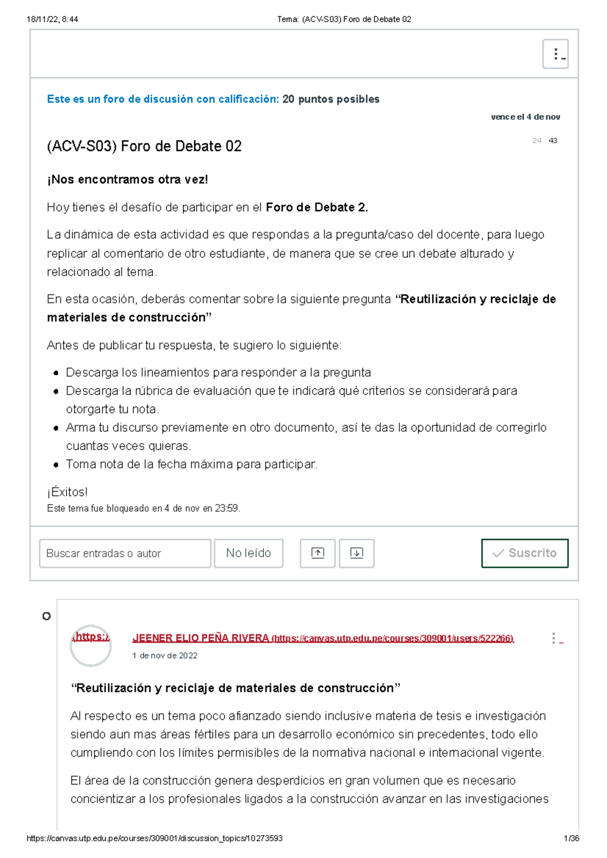 (ACV-S03) Foro de Debate 02 - Este es un foro de discusión con ...