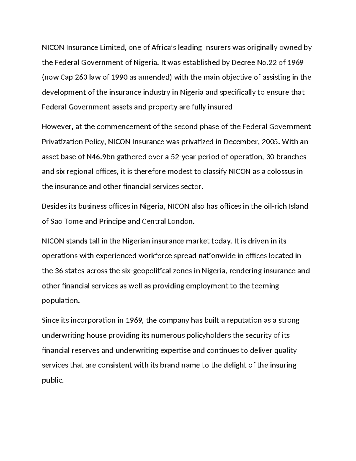 Nicon Insurance Limited - NICON Insurance Limited, one of Africa’s ...