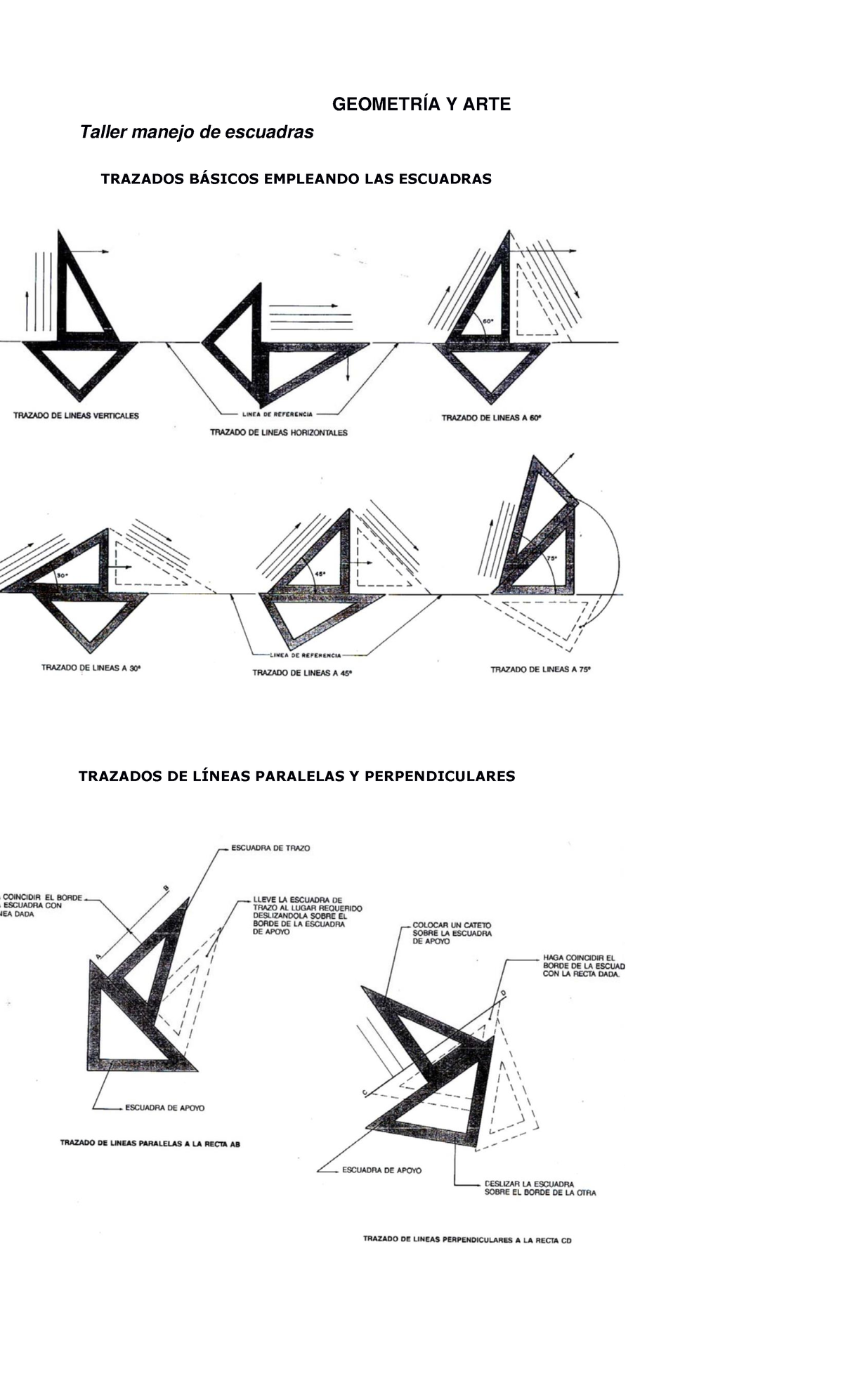 Guía uso de escuadras - esp. arte en los procesos de aprendizaje ...