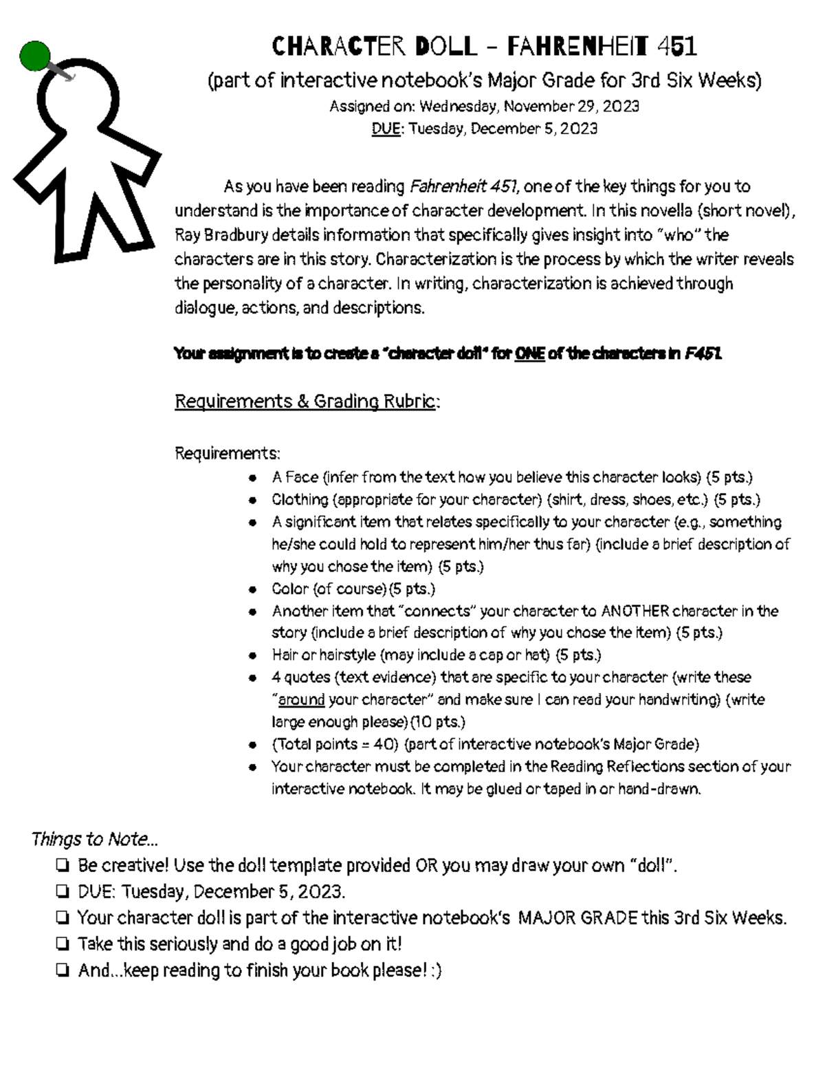 Character Doll - Fahrenheit 451 - ChaRAcTer DolL - FahREnHeIt 451 (part ...