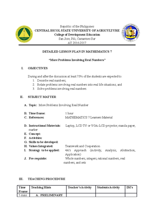 Action Research Proficiency in Four Fundamental Operation of ...