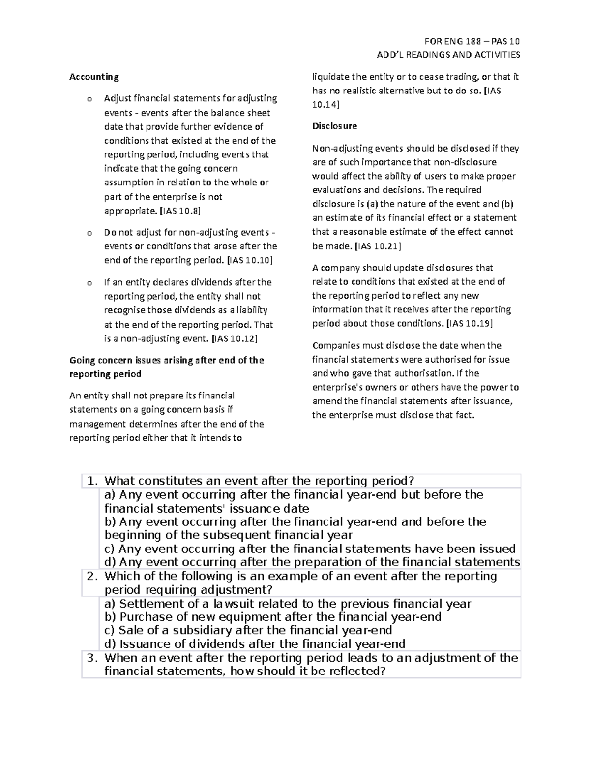 Events After Reporting Period FOR ENG 188 PAS 10 ADD L READINGS AND events-after-reporting-period-for-eng-188-pas-10-add-l-readings-and