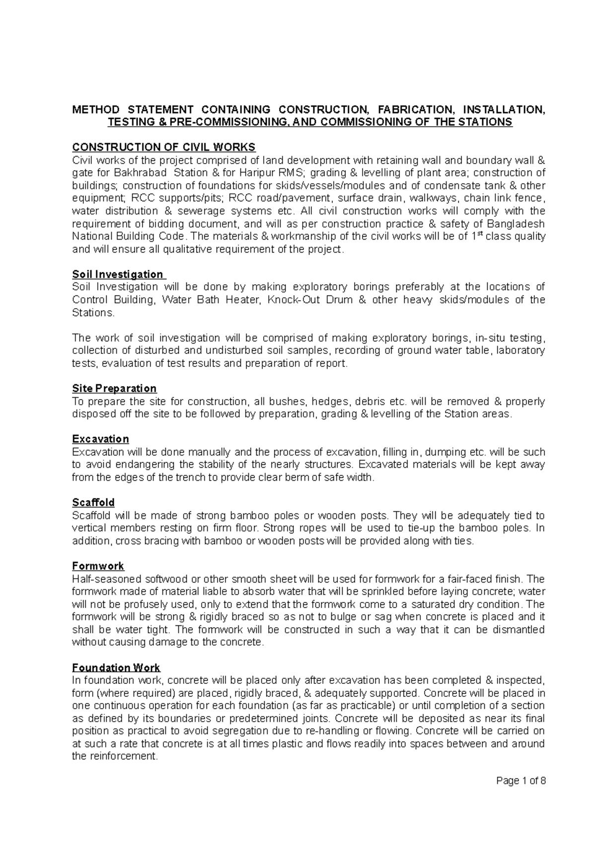 Method Statement - Rev.0 [18-10-10] - METHOD STATEMENT CONTAINING ...