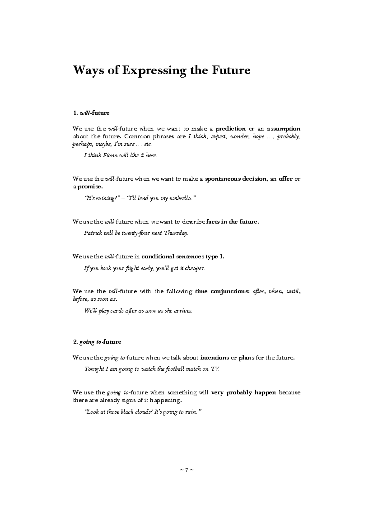 Verb Tenses Exercise Booklet 0 Studocu