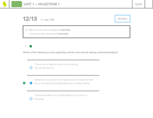 Unit 4 - Milestone 4 - Intro To Nutrition (Unit 4-Milestone 4) Which ...