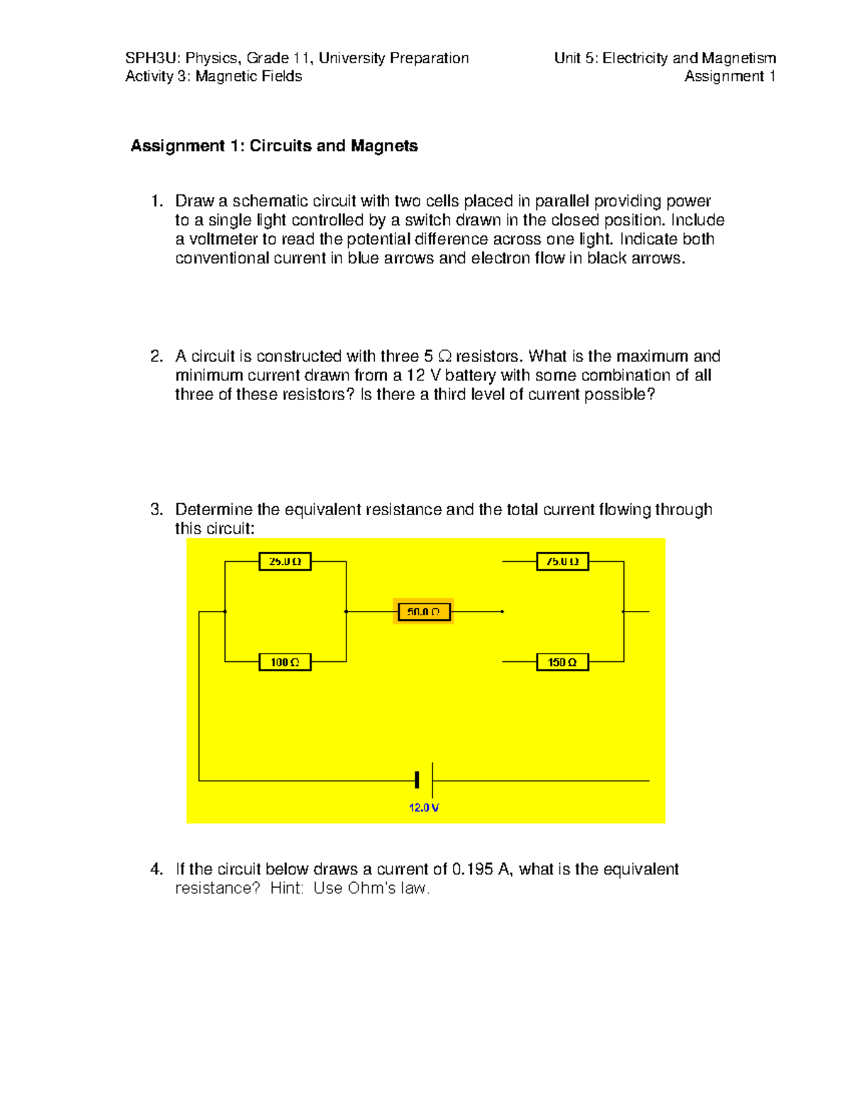 Hilda Physics - Full solutions to questions and steps! enjoy! - SPH3U ...