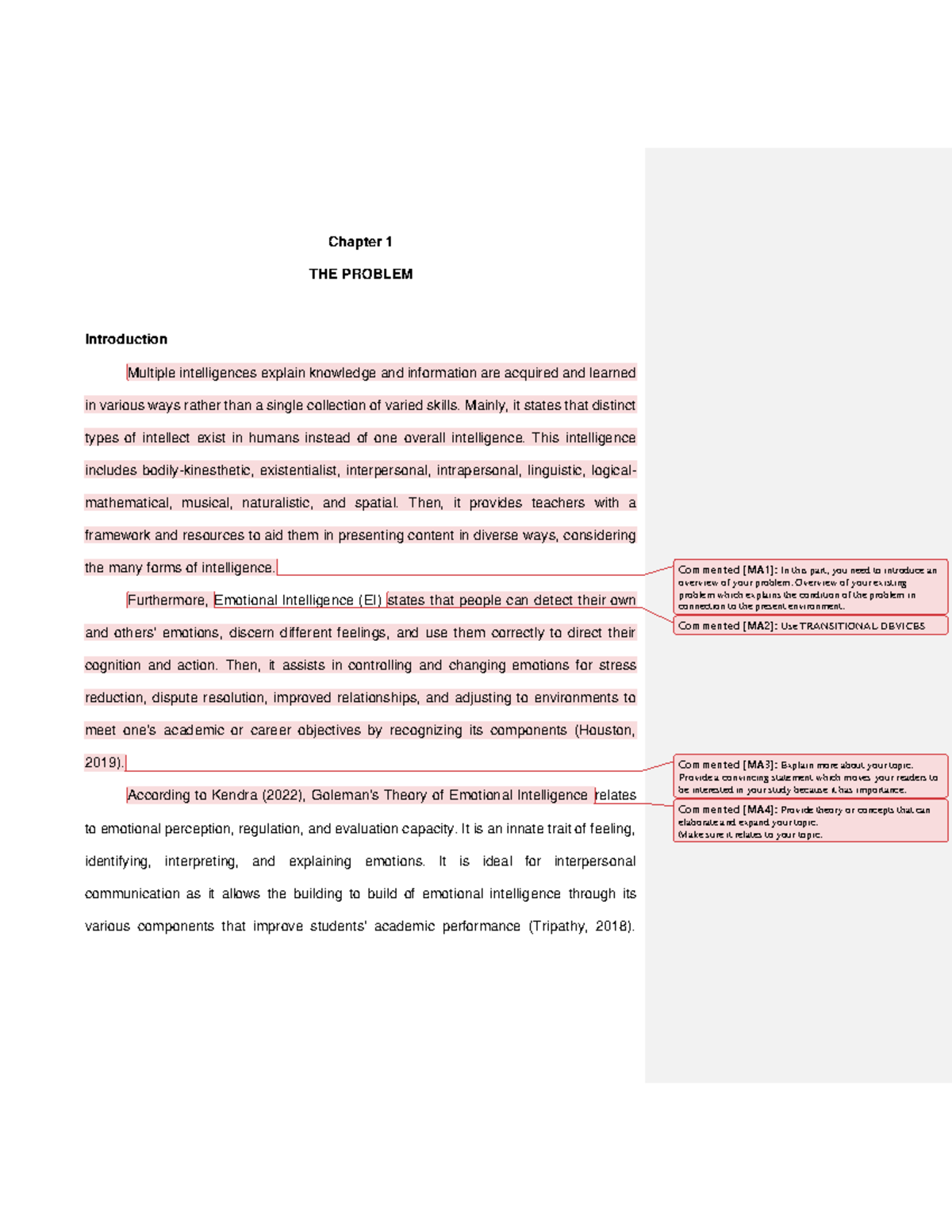Chapter-1-Sample - sample - Chapter 1 THE PROBLEM Introduction Multiple ...