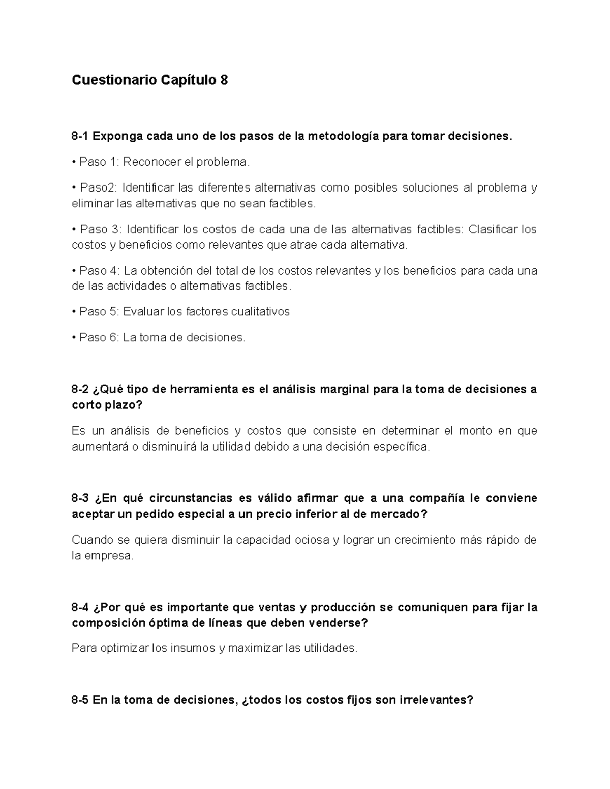 Capitulo 8 Contabilidad Cuestionario Cap tulo 8 8 1 Exponga Cada Uno