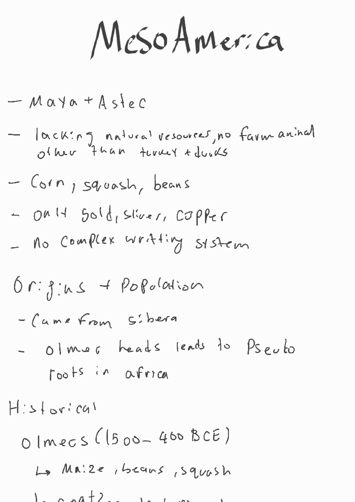 Meso America - McsoAmerica Maya Astec lacking natural resources, no ...