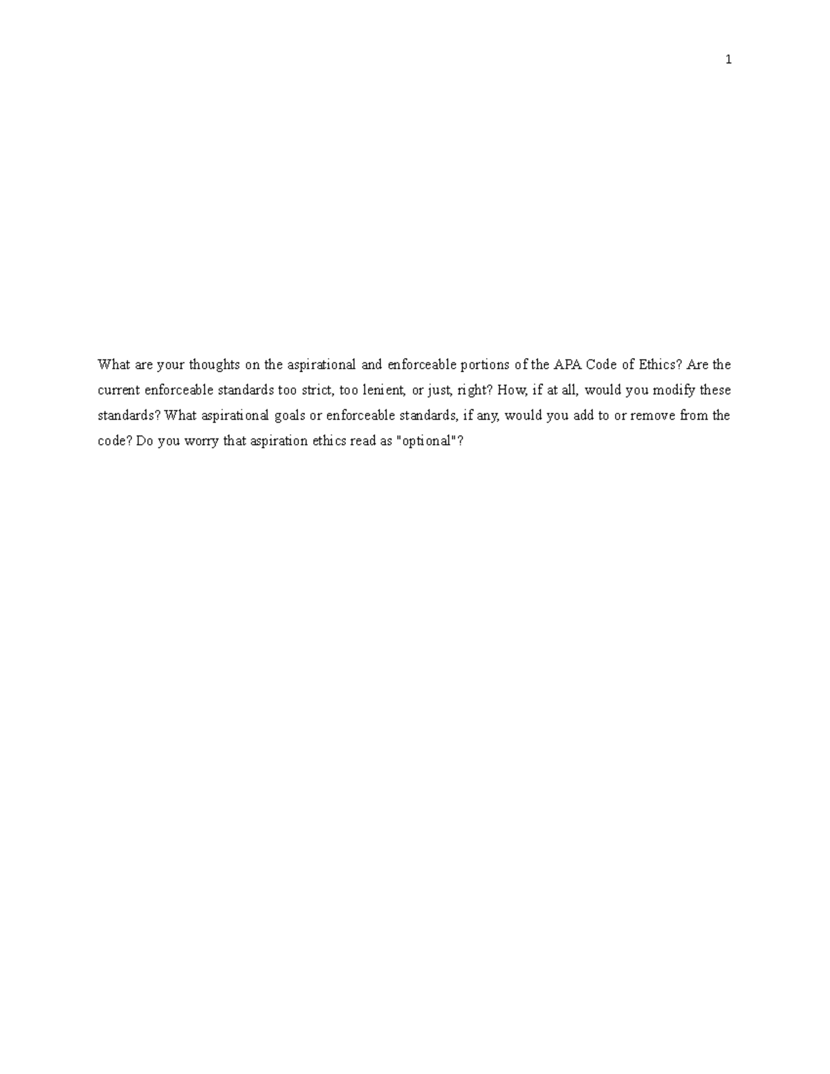 APA Etics OF CODE FILE - Apa Formating - What are your thoughts on the ...