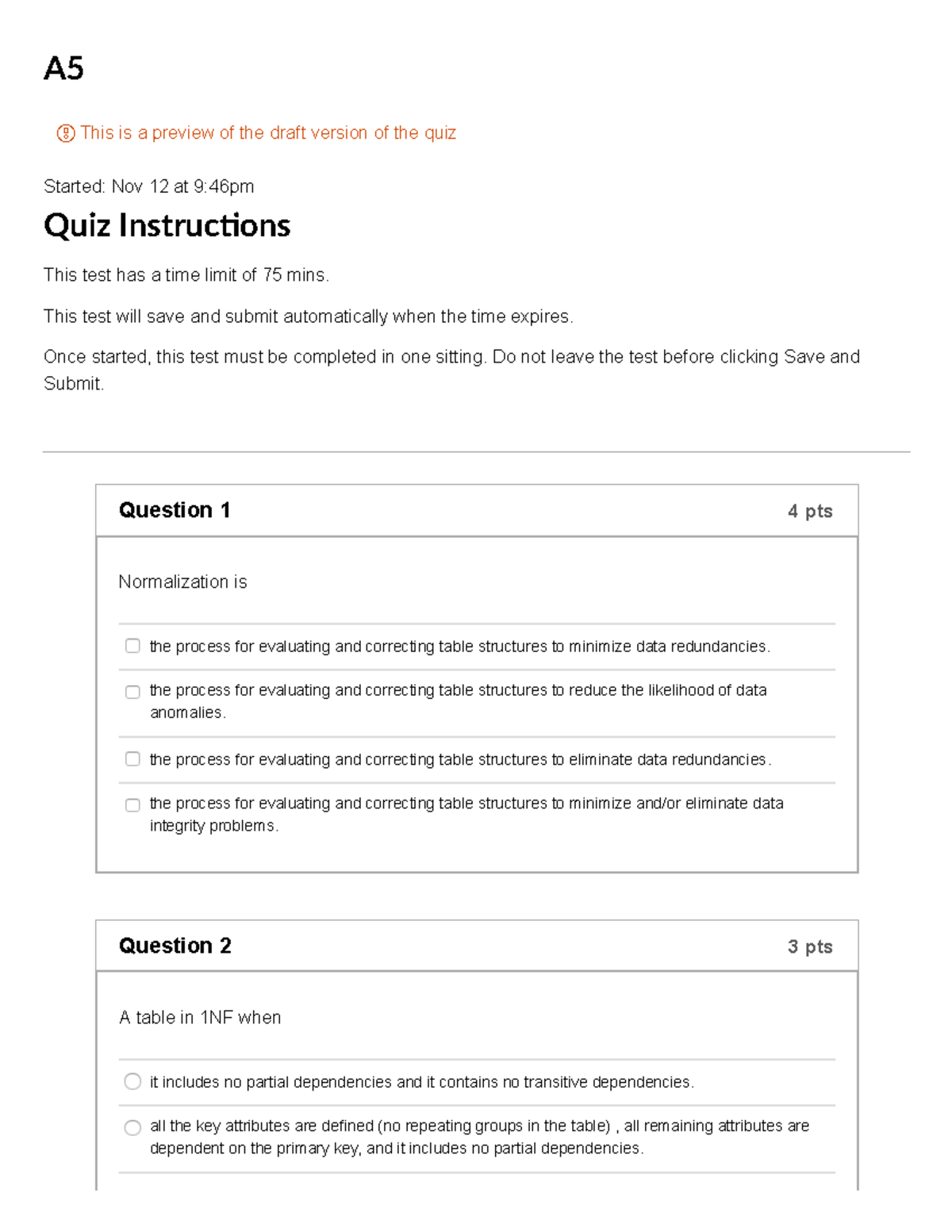 Assignment 5 preview - A This is a preview of the draft version of the ...