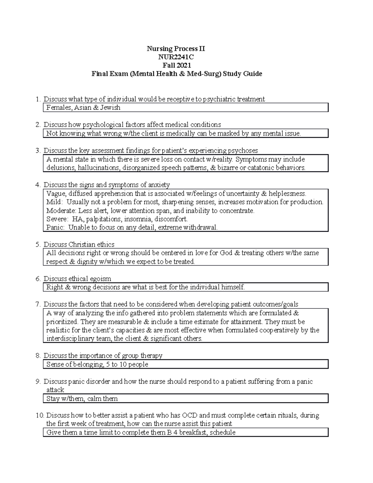 Final Exam Study Guide Fall 2021 - D219 - WGU - Studocu