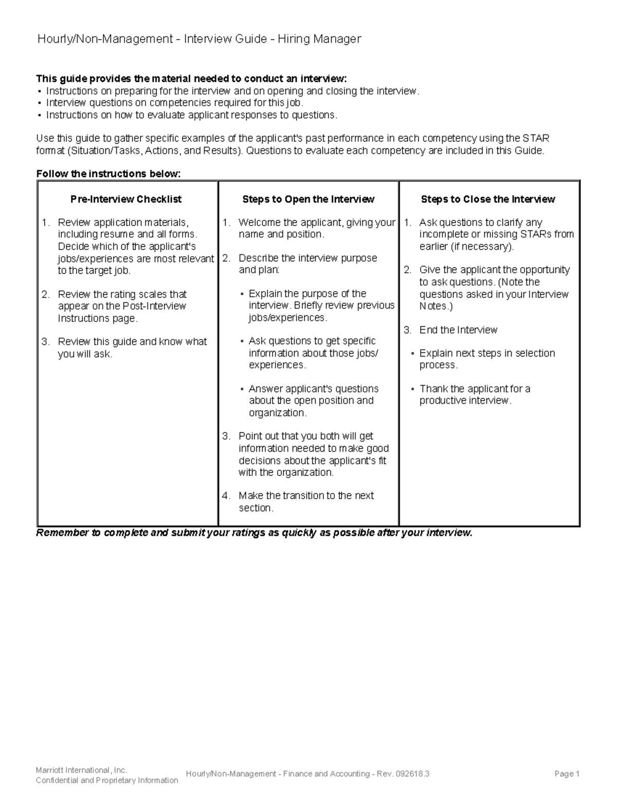 Hiring Manager-Hourly Non-Management-Marriott Hotels and Resorts ...