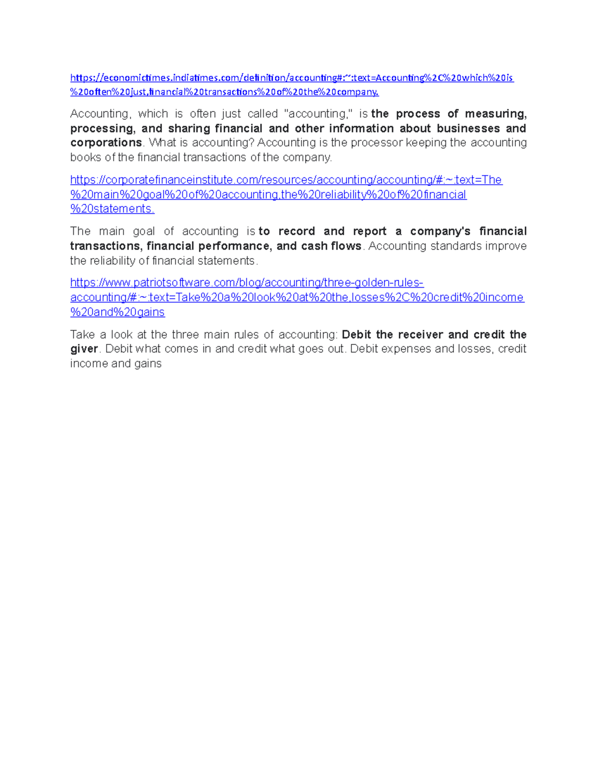 N 1 - Accounting - economictimes.indiatimes/definition/accounting ...