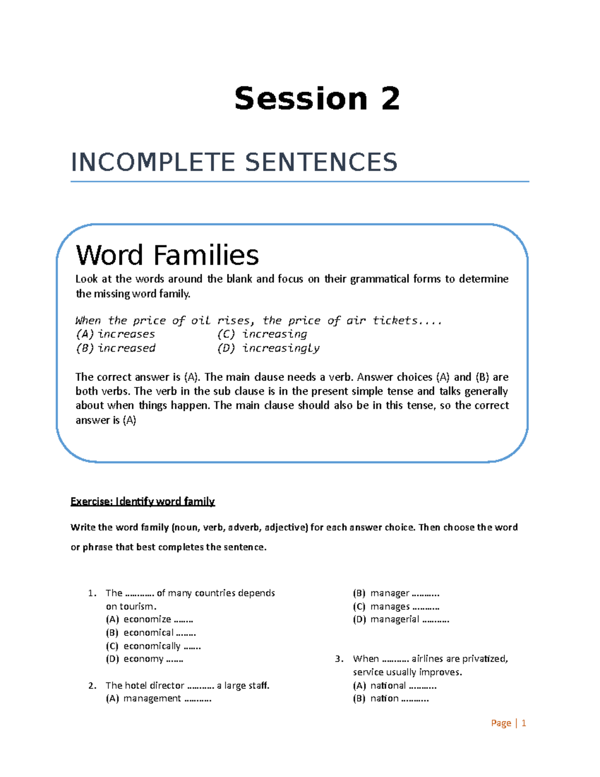 Sesi 2 - Contains TOEIC Preparation II session 2 material - Session 2 ...