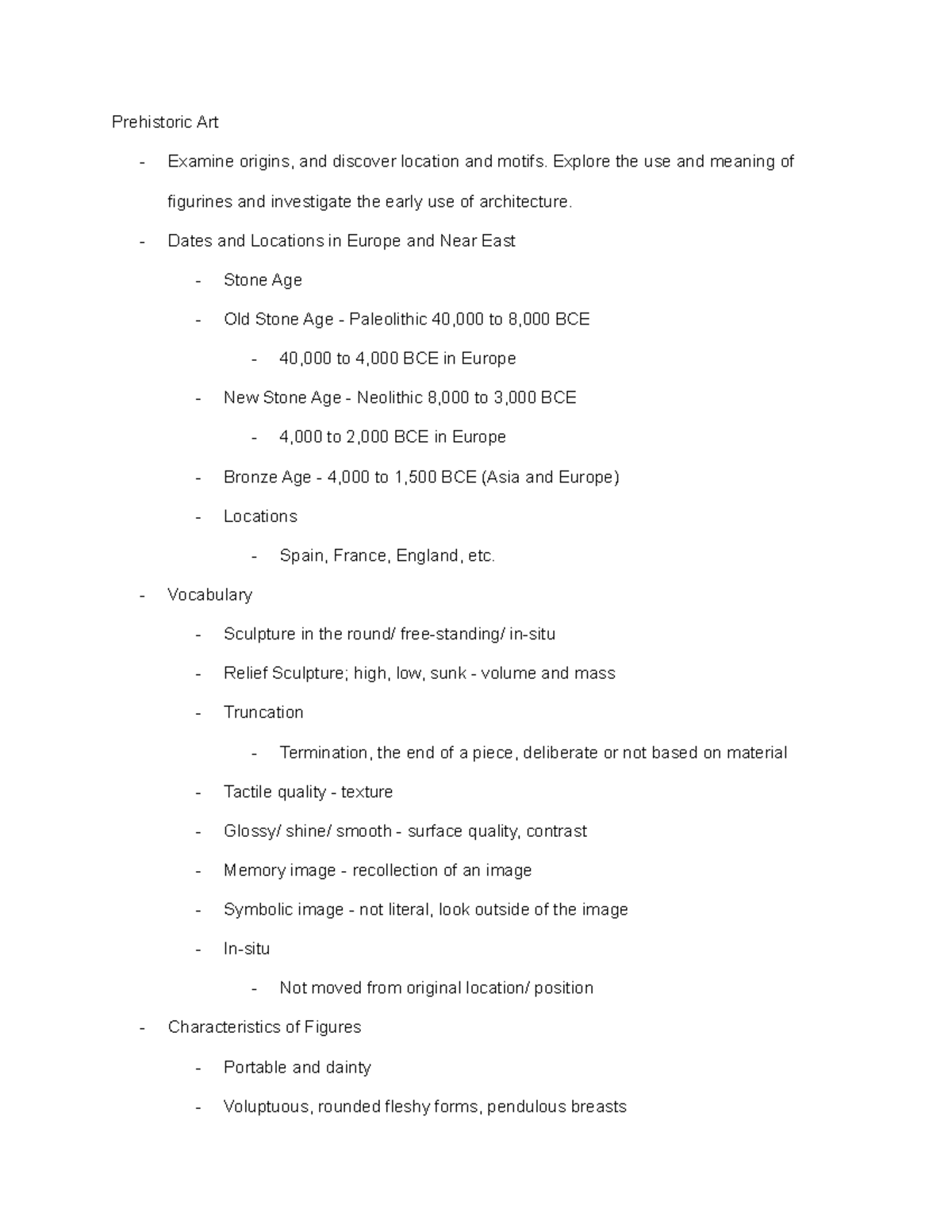 Art History Prehistoric Art - Prehistoric Art - Examine origins, and ...