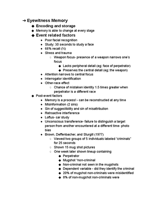 Cog Psych- memory and development - Memory and development Used cue-word technique Childhood ...