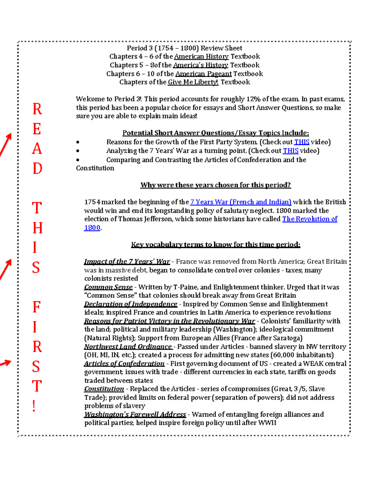 Apush 2021 Extra Credit Period-3-1754-–-1800-Review-Sheet - Period 3 ...