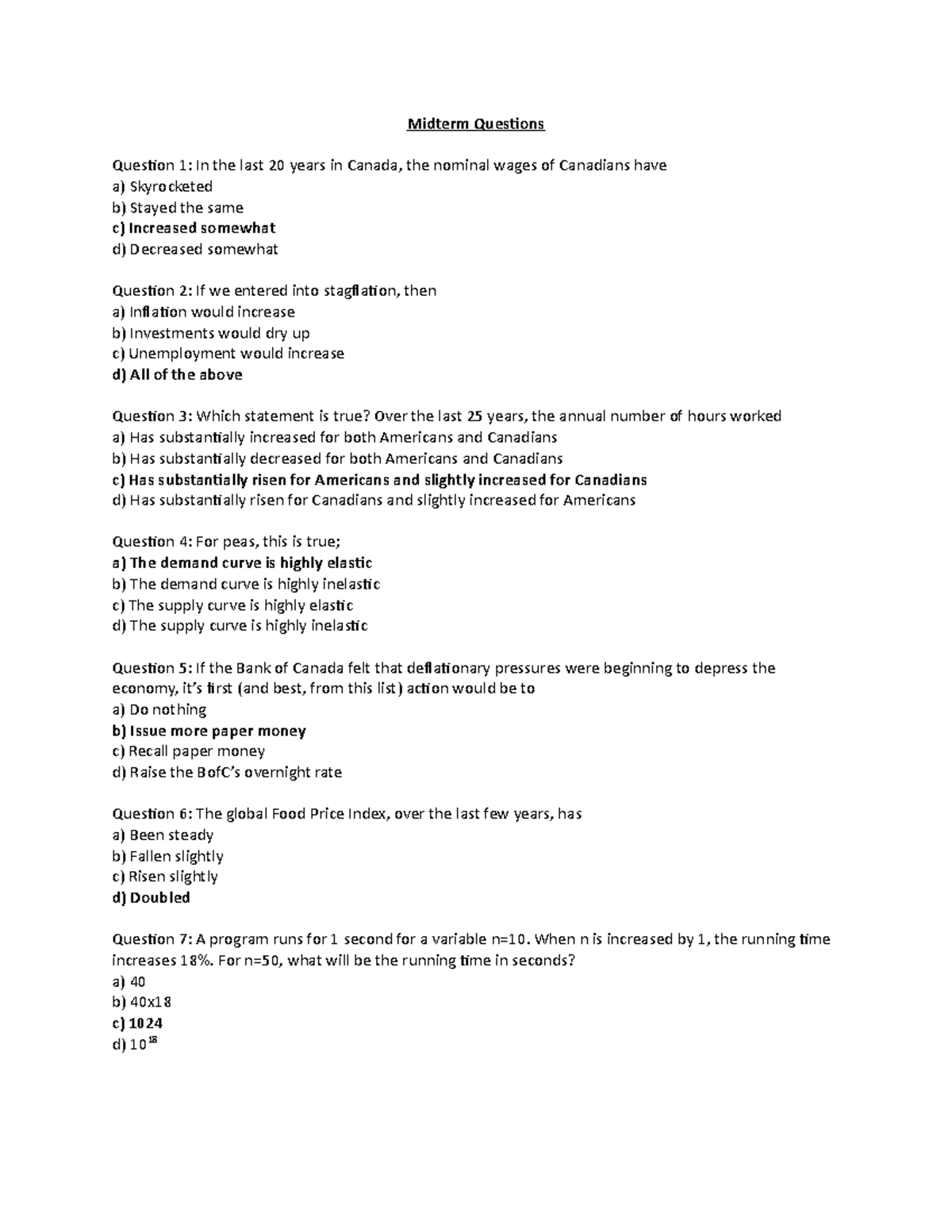 Exam 2015, questions and answers - Midterm - Midterm Questions Question 1: In the last 20 years ...