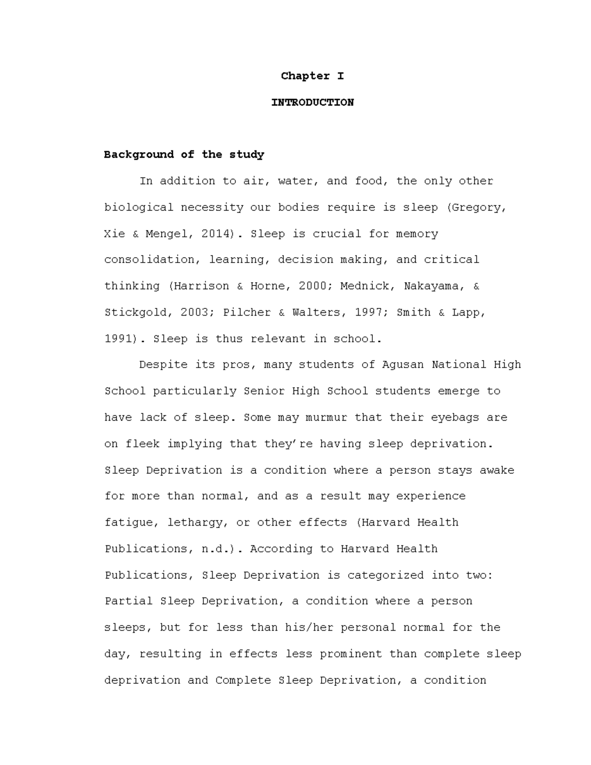 Chapter I Introduction Background of the - Chapter I INTRODUCTION ...