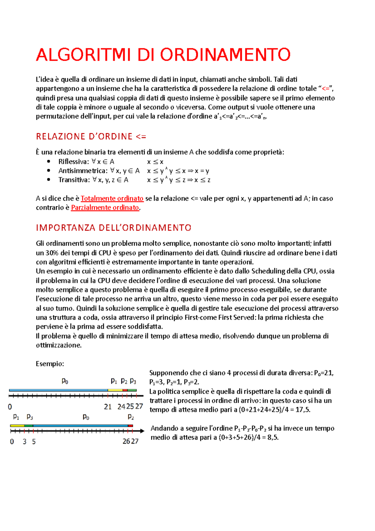 Algoritmi DI Ordinamento semplici - Tecniche di programmazione - PoliTo ...