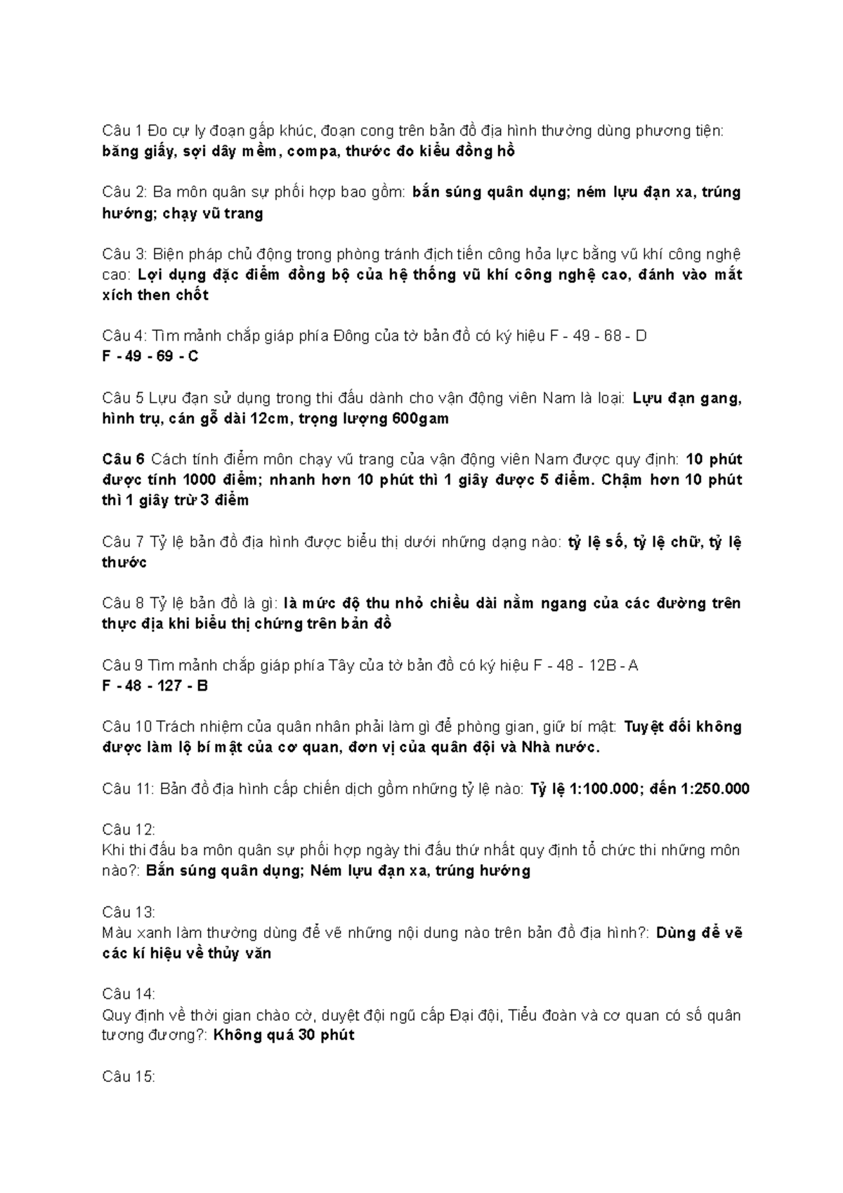 GDQP-HP3-1-đã-chuyển-đổi - Câu 1 Đo cự ly đoạn gấp khúc, đoạn cong trên bản đồ địa hình thường ...