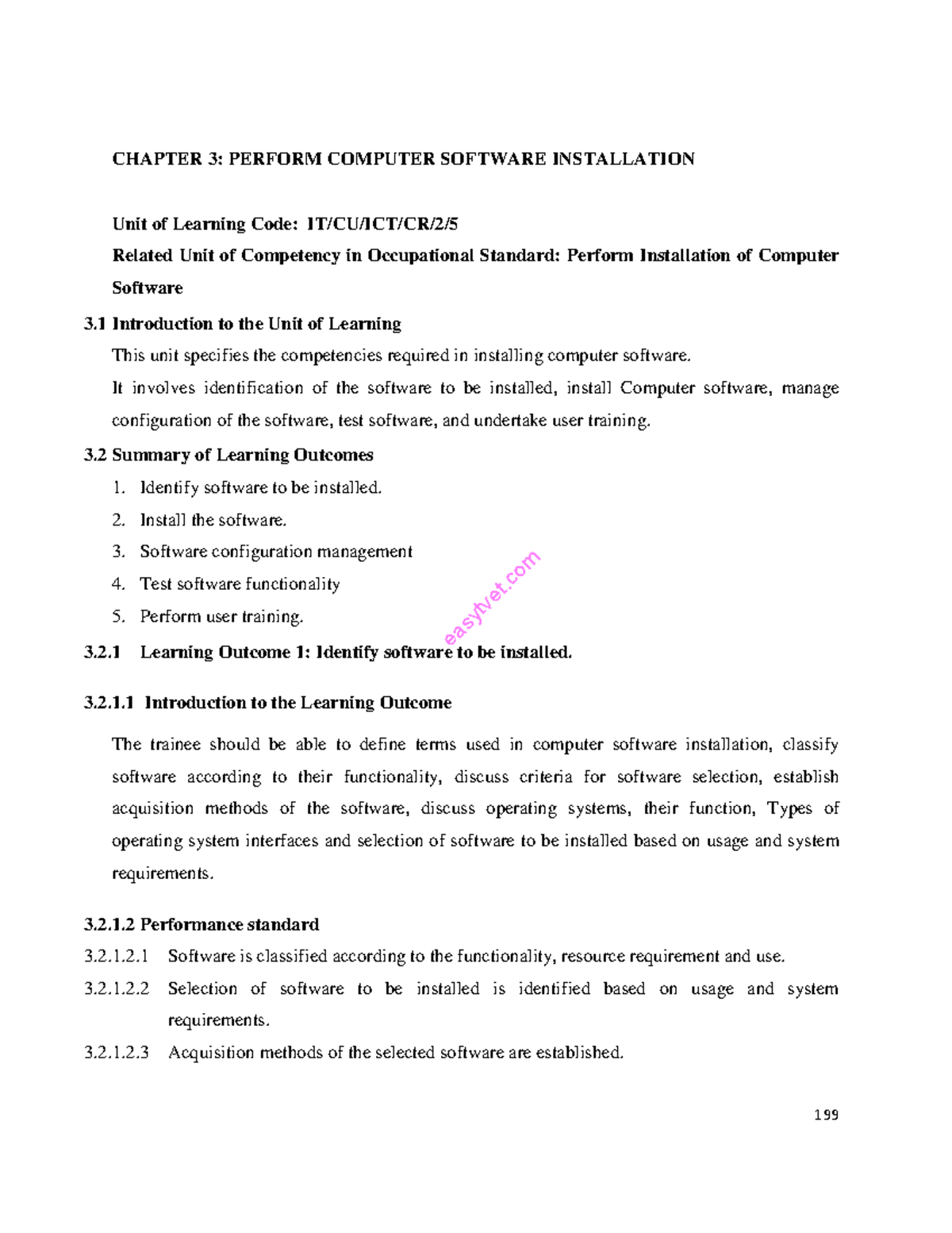 Comp software - CHAPTER 3: PERFORM COMPUTER SOFTWARE INSTALLATION Unit ...