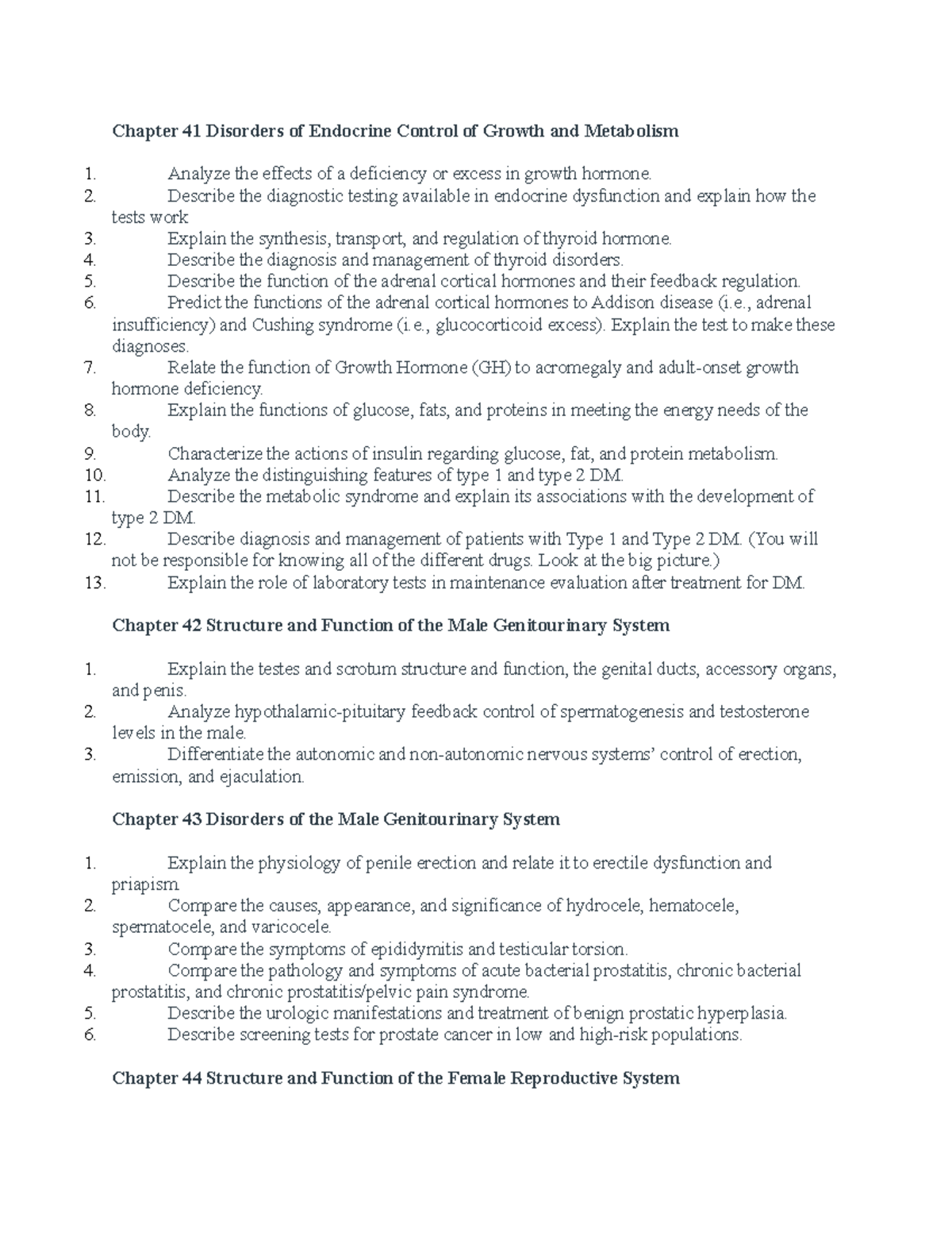 UAB ADVANCE PATHO MOD3 Objectives AND SG - Chapter 41 Disorders of ...
