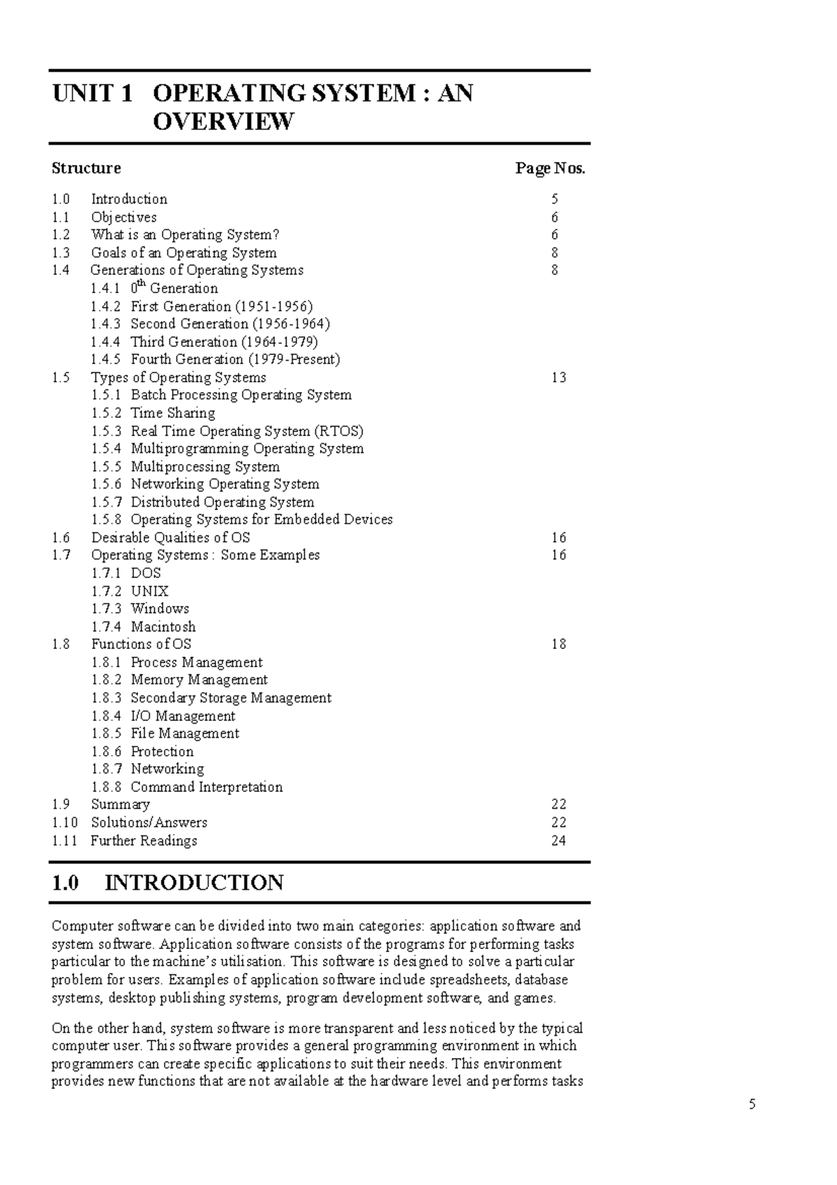 041 B0 U0 All Operating Systems Text - Operating System : An Overview ...