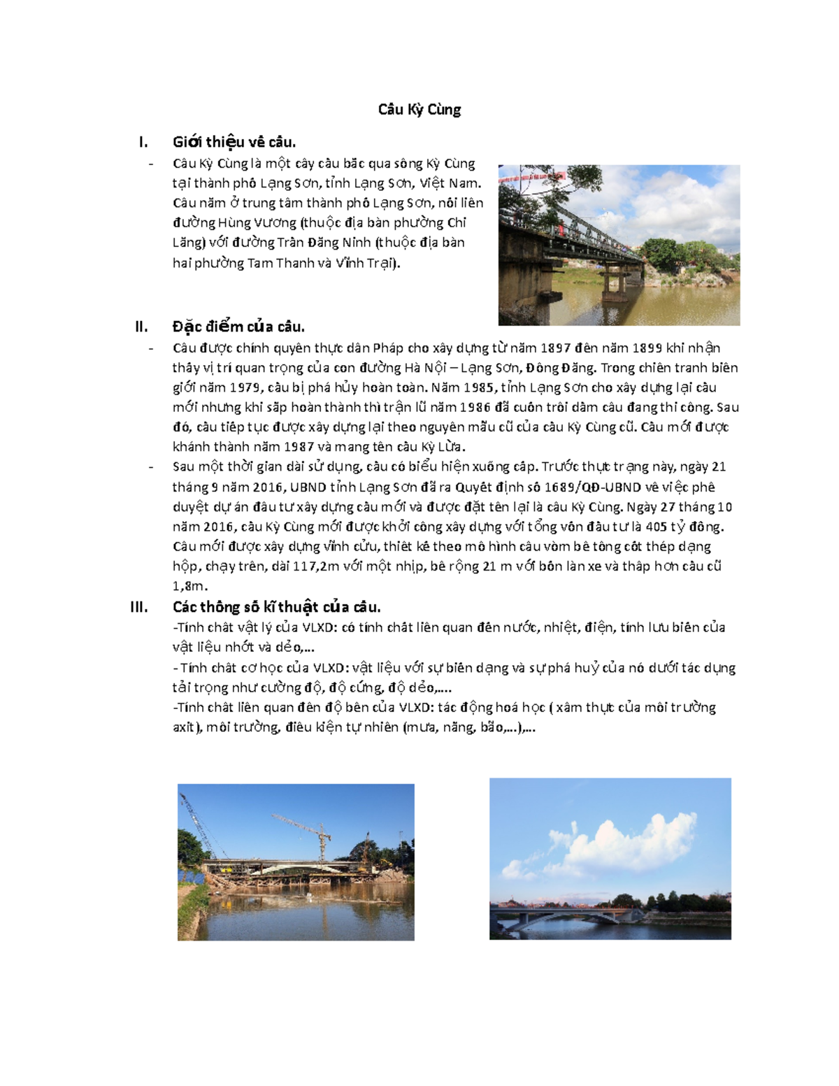 17 - fefeef - Cầầu Kỳ Cùng I. Gi ới thi ệu vềầ cầầu. Cầầu Kỳ Cùng là m ...