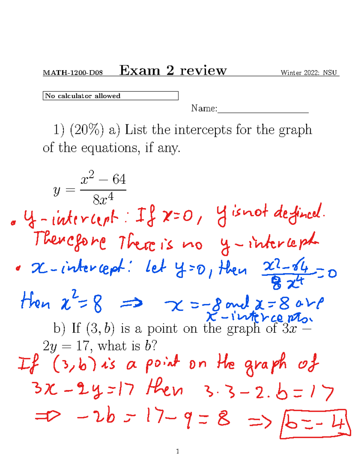 Wintter 2022 Midterm Precalculus Filled - MATH-1200-D08 Exam 2 review ...
