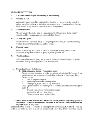 Module 5 Activities - Define or give the meaning of the following; - 5 ...