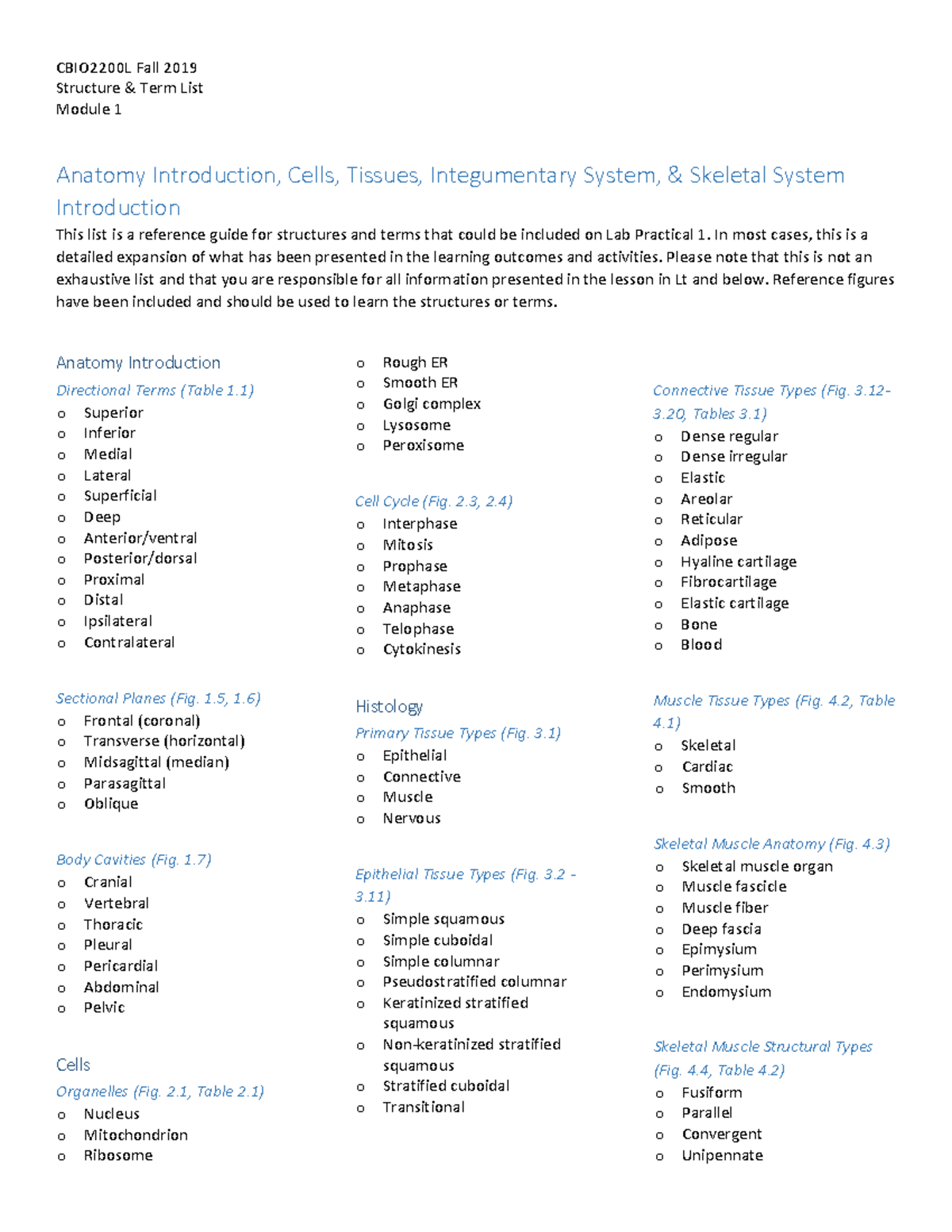 F19 Module 1 Structure List - Warning: TT: undefined function: 32 CBIO2200L Fall 2019 Structure ...
