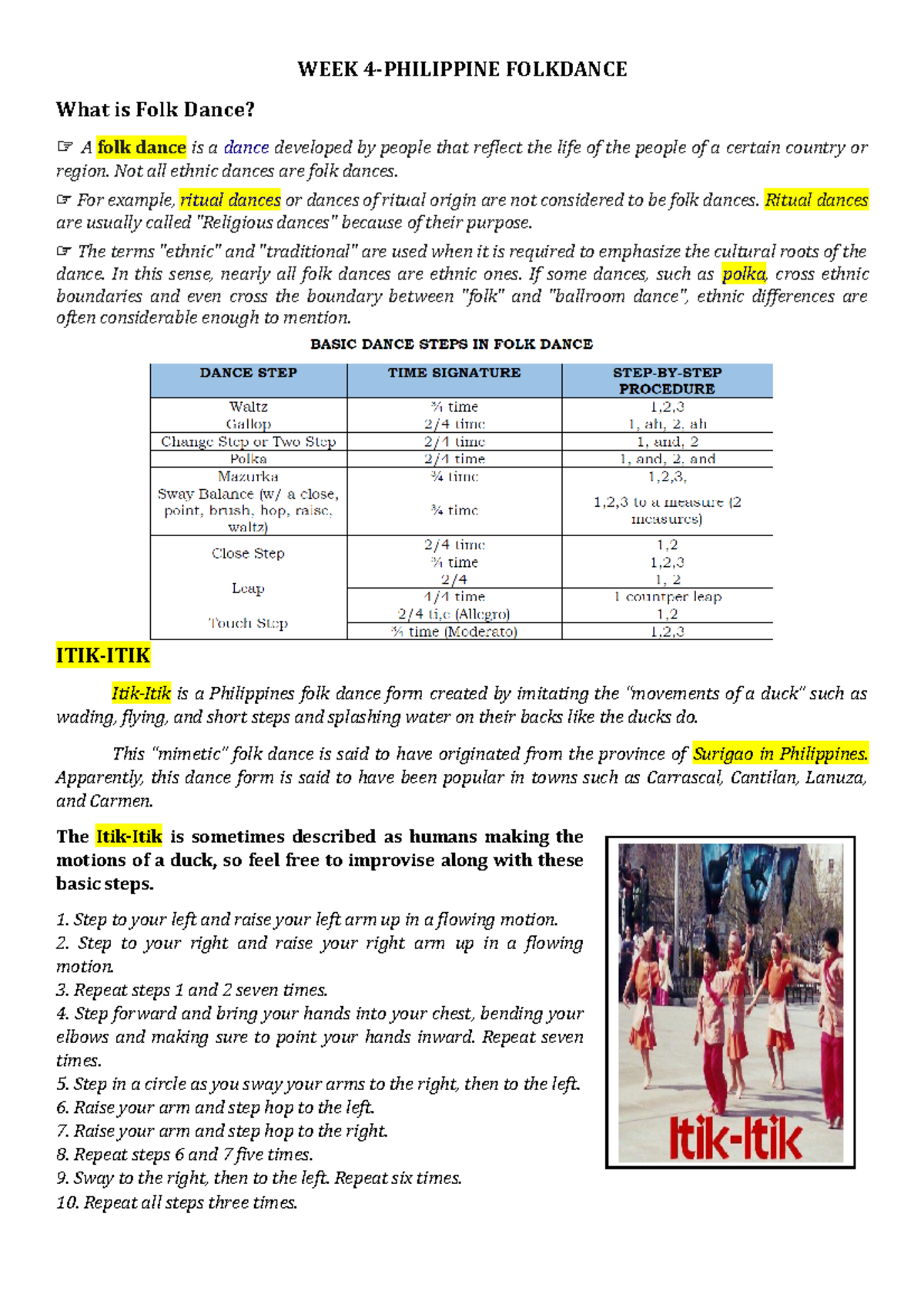 WEEK-4-Philippine-folkdance - WEEK 4-PHILIPPINE FOLKDANCE What is Folk ...