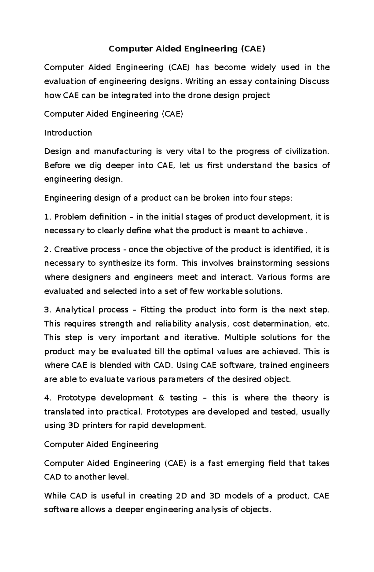 How CAE can be integrated into the drone design project - Computer ...
