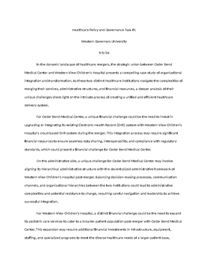 D253 v4 - RSM3 Task 2 - Task 1 - D253 – Values-Based Leadership - Task ...