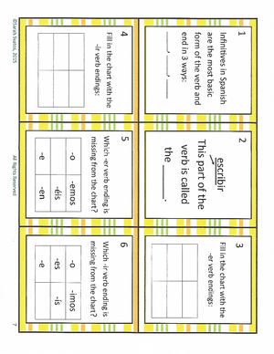 Spanish II Semester 1 Questions - Spanish II Semester 1 Questions UN ...