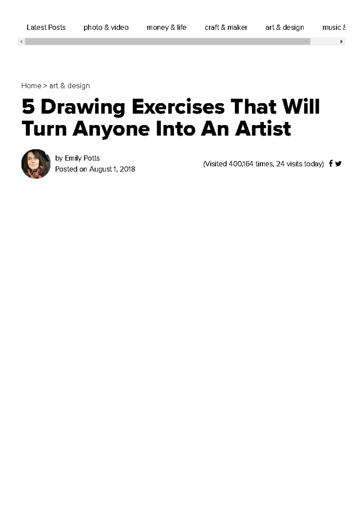 5 Drawing Exercises That Will Make Anyone An Artist - Home > art ...