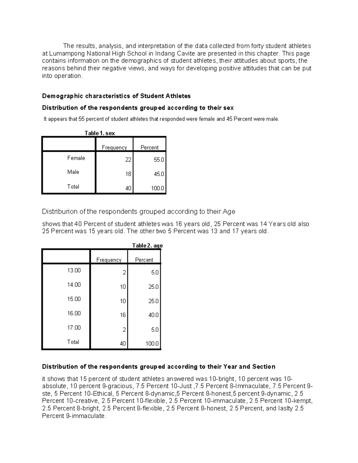 Final tally 3 - research - The results, analysis, and interpretation of ...