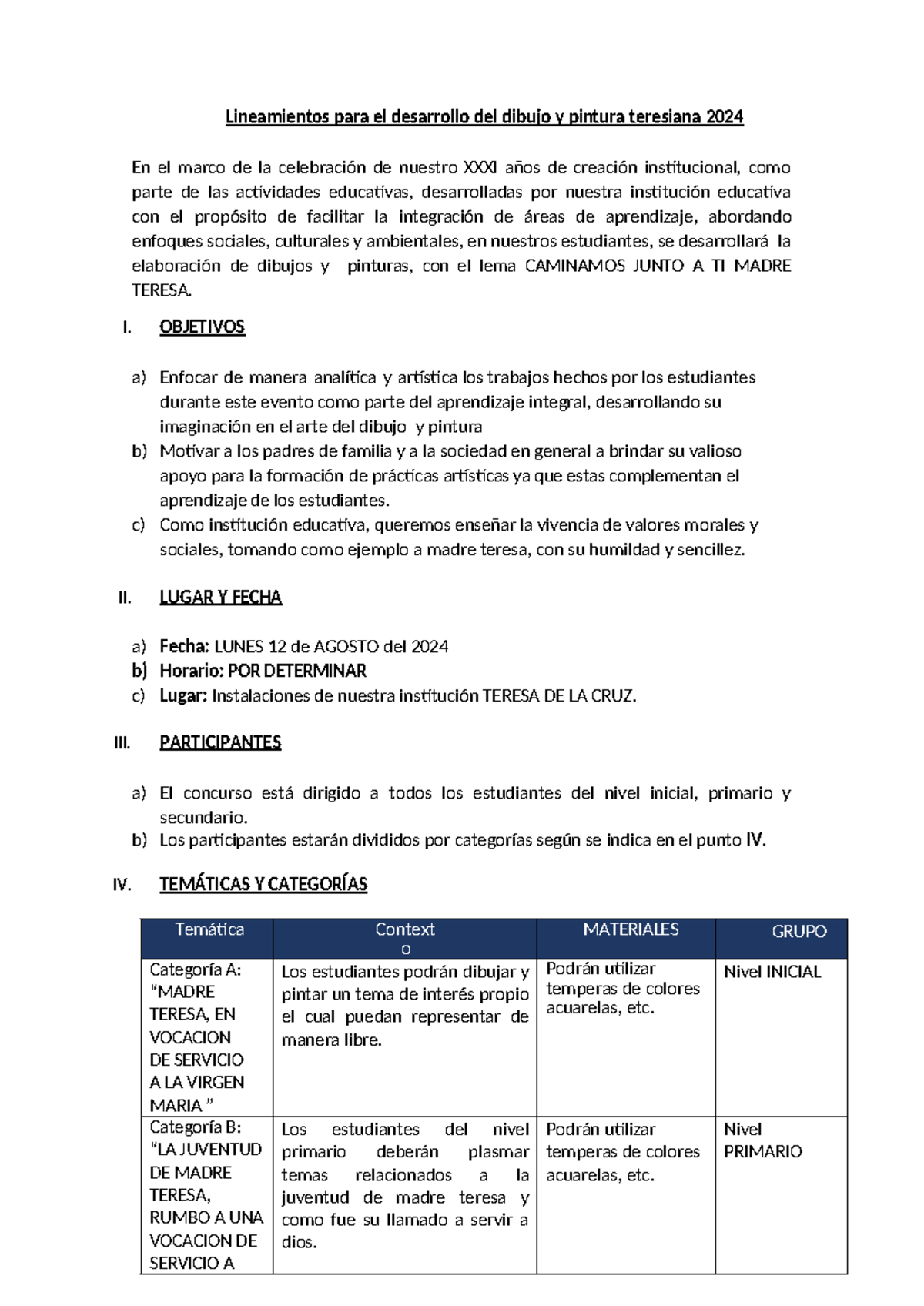 Lineamientos para dibujo y pintura - Lineamientos para el desarrollo ...
