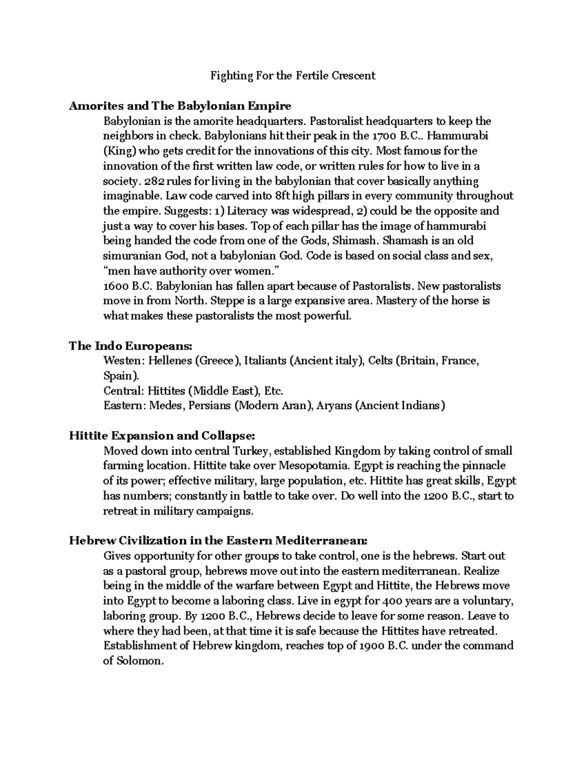 Fighting For the Fertile Crescent - Fighting For the Fertile Crescent ...