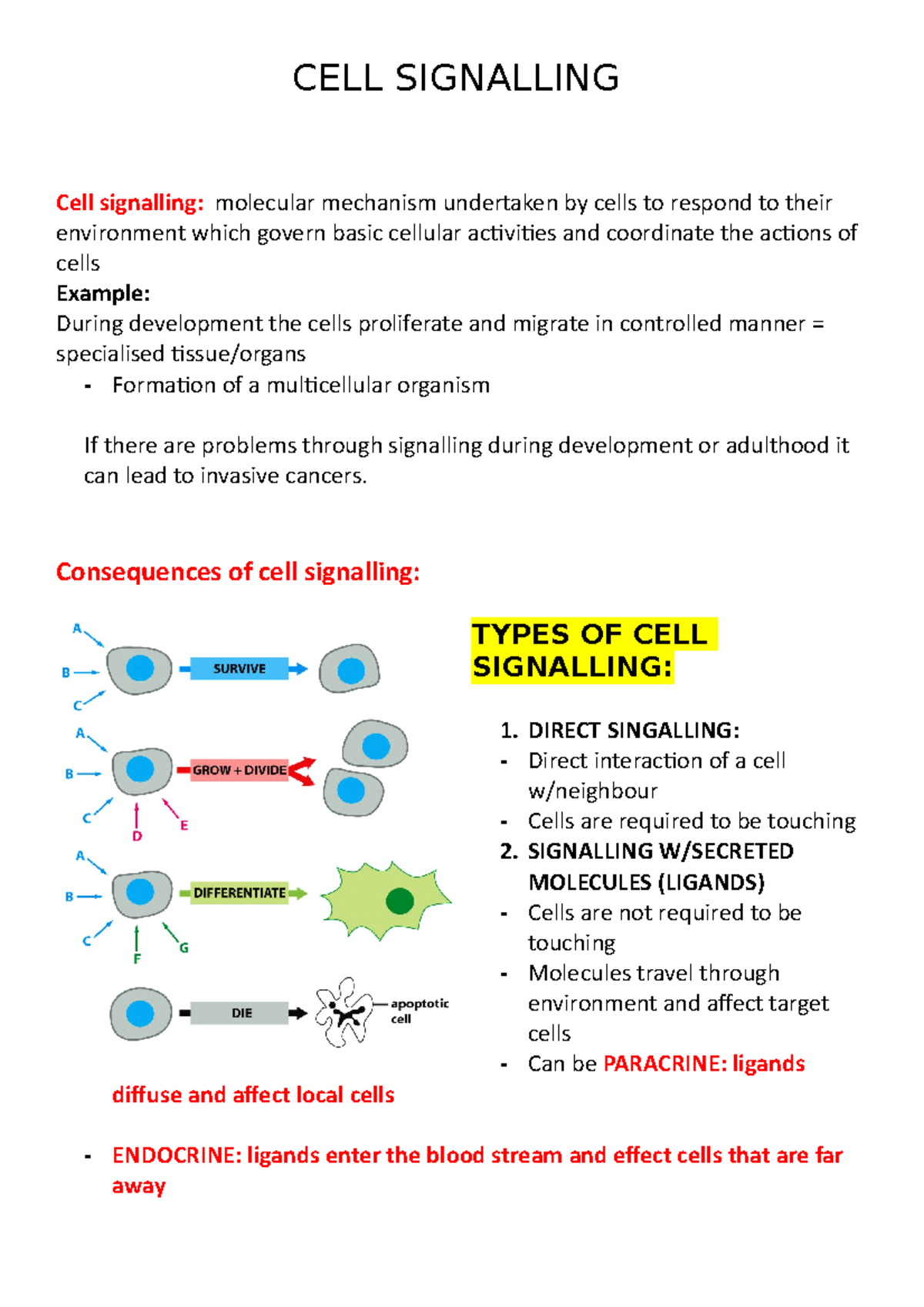 CELL Signalling - cell signal - CELL SIGNALLING Cell signalling ...