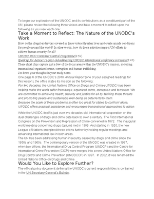 UNDC 204 Week 2 - Wildlife trafficking is, for the most part, driven by ...