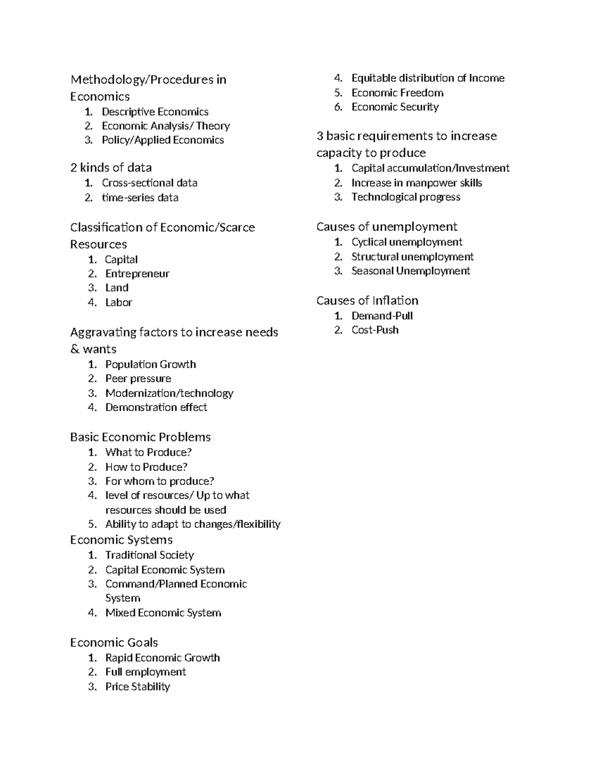 Econ-reviewer-summary - Methodology/Procedures in Economics 1 ...