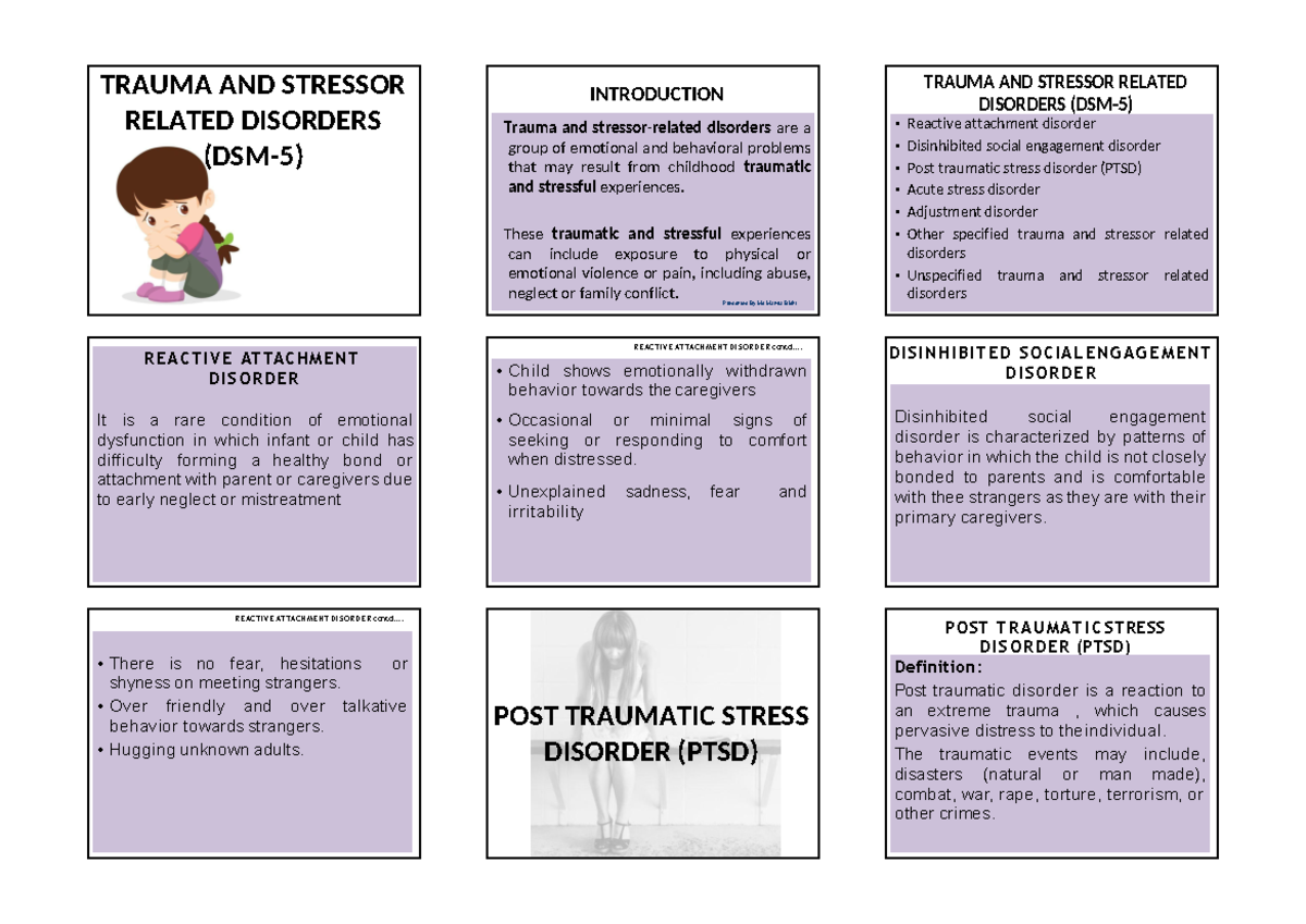 CBL2 stressrelateddisorders - TRAUMA AND STRESSOR RELATED DISORDERS ...