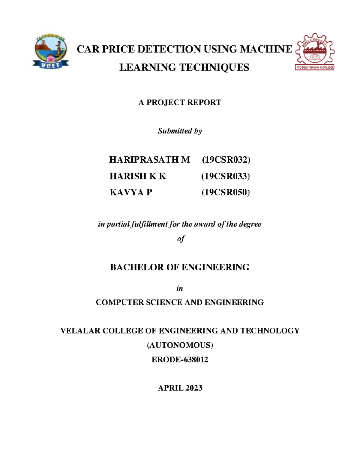 Final COPY - Model - CAR PRICE DETECTION USING MACHINE LEARNING ...